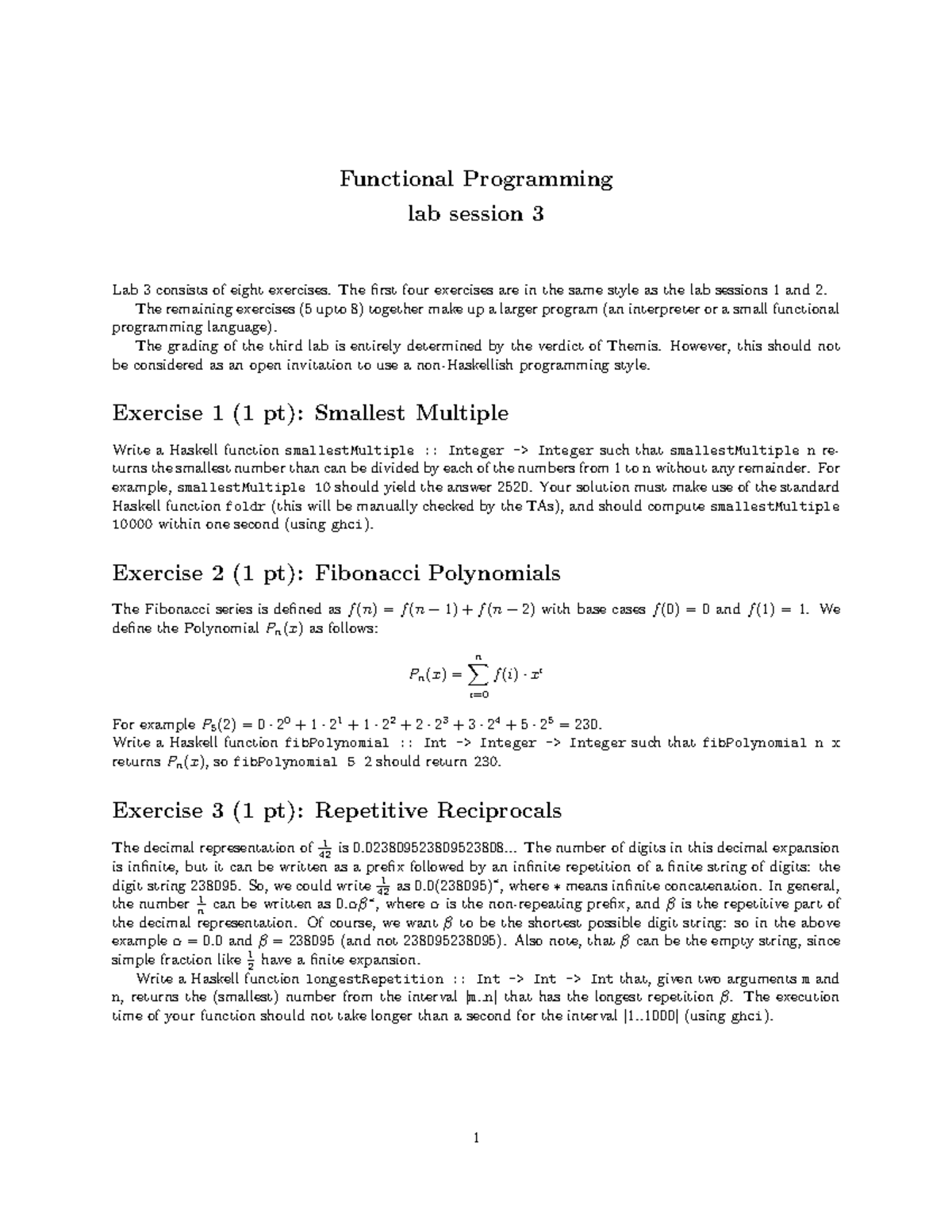 Third lab of Functional Programming - Functional Programming lab ...