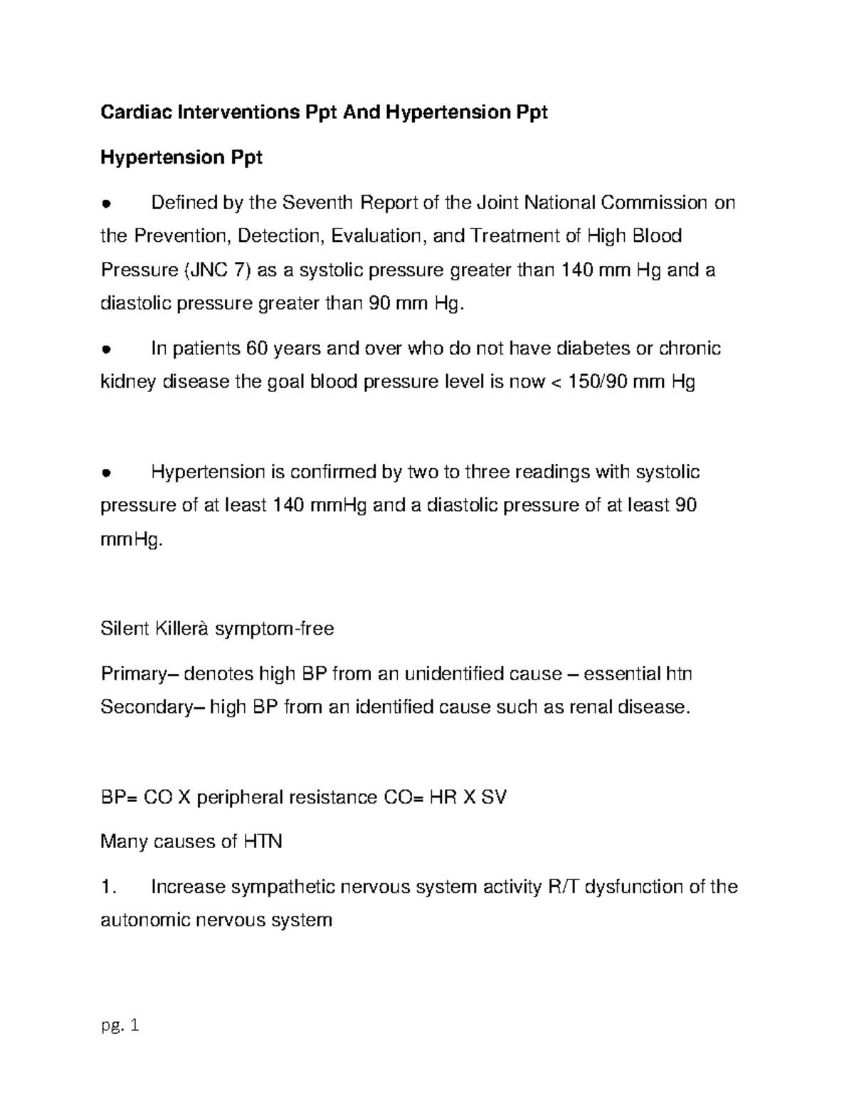 Cardiac Interventions Ppt And Hypertension Ppt - Cardiac Interventions ...