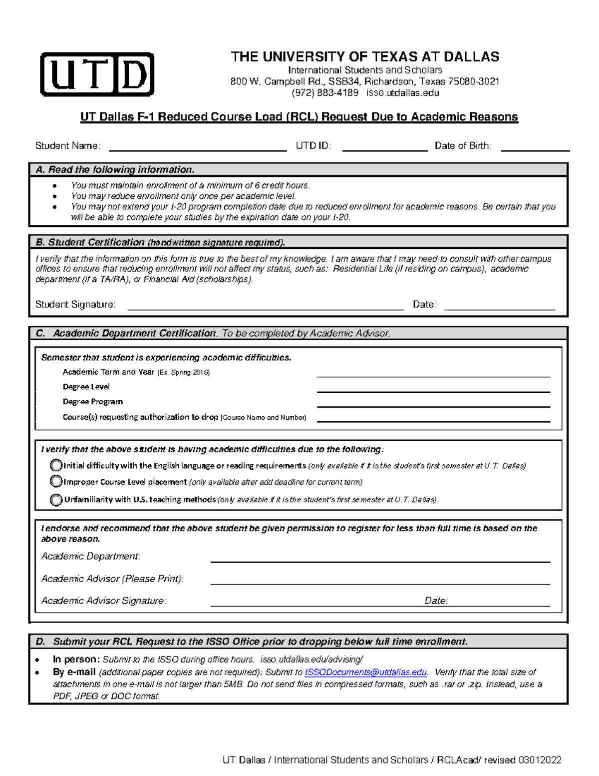 RCL-Academic copy - lecture notes - UT Dallas / International Students ...