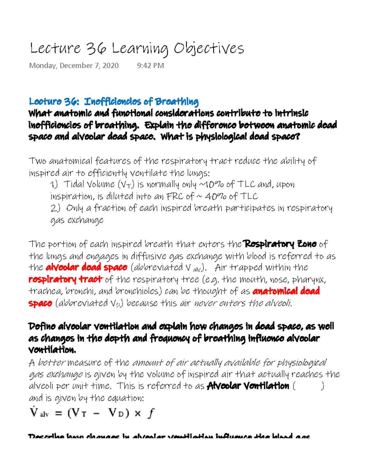 Lecture 36 Learning Objectives - PSL 431 - MSU - Studocu