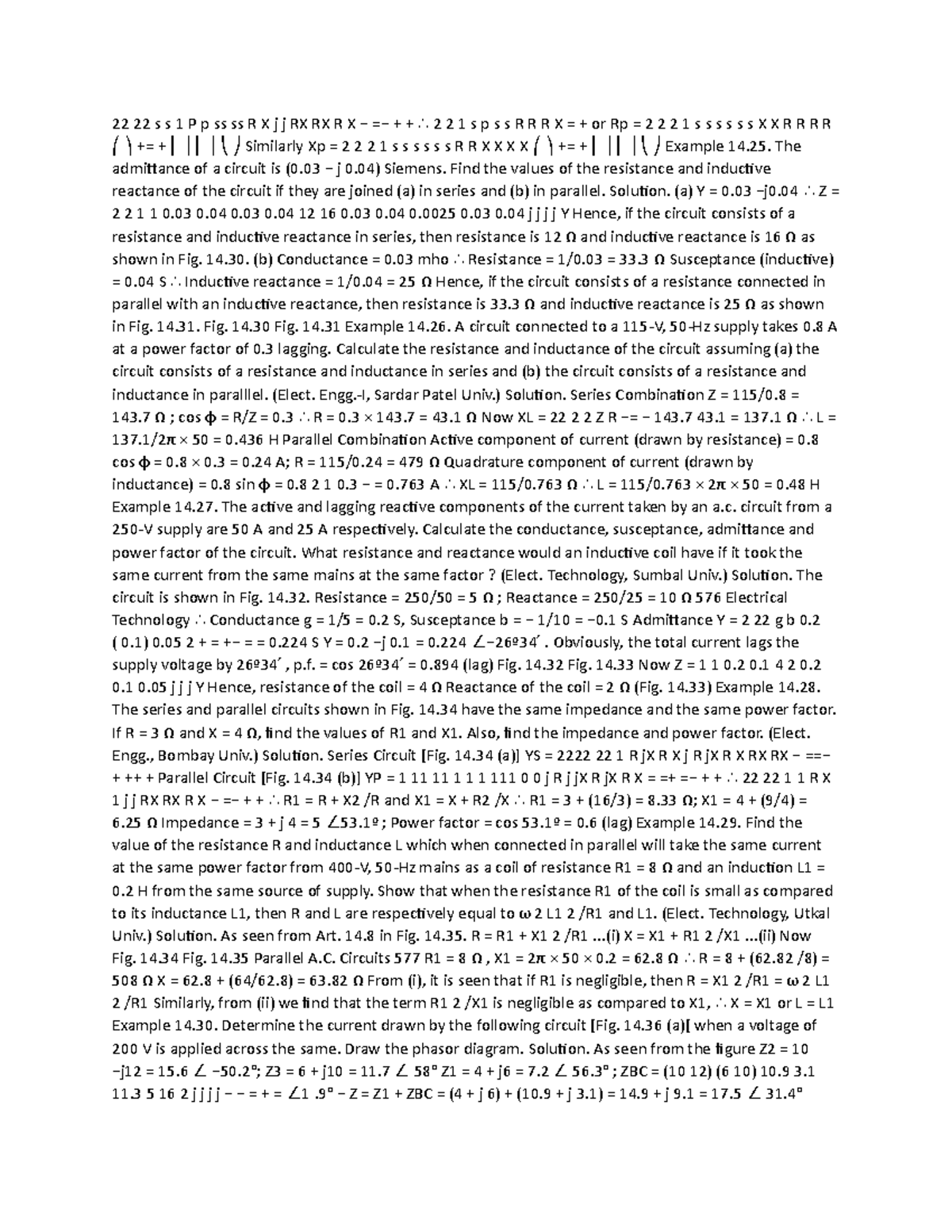 42 - afsfas - 22 22 s s 1 P p ss ss R X j j RX RX R X − =− + + ∴ 2 2 1 ...