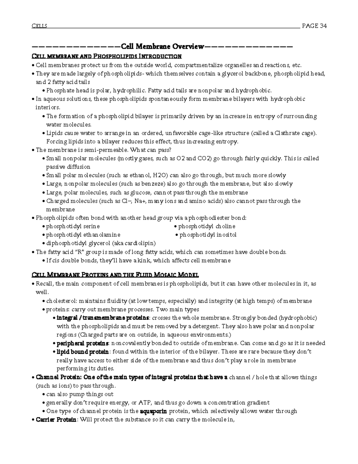 Copy of Khan Academy Cells - —————————————Cell Membrane Overview ...