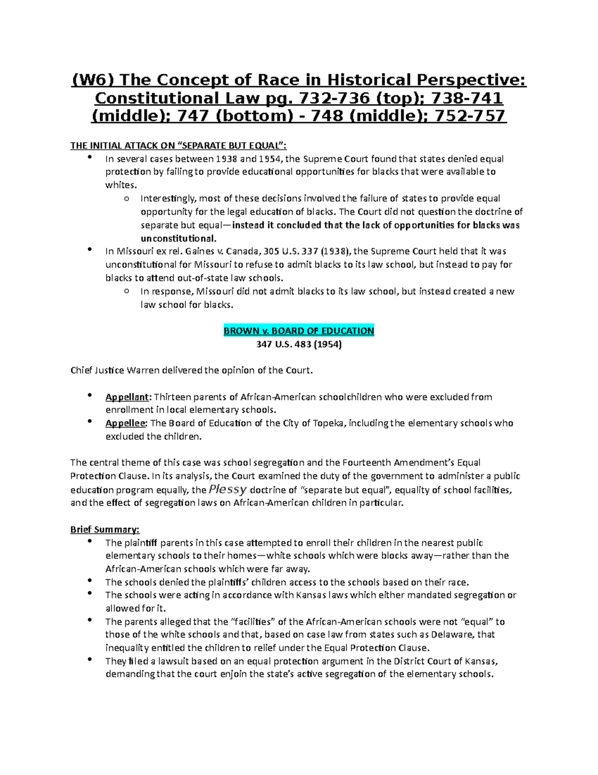 The Concept of Race in Historical Perspective Part 2 - Lecture Notes ...