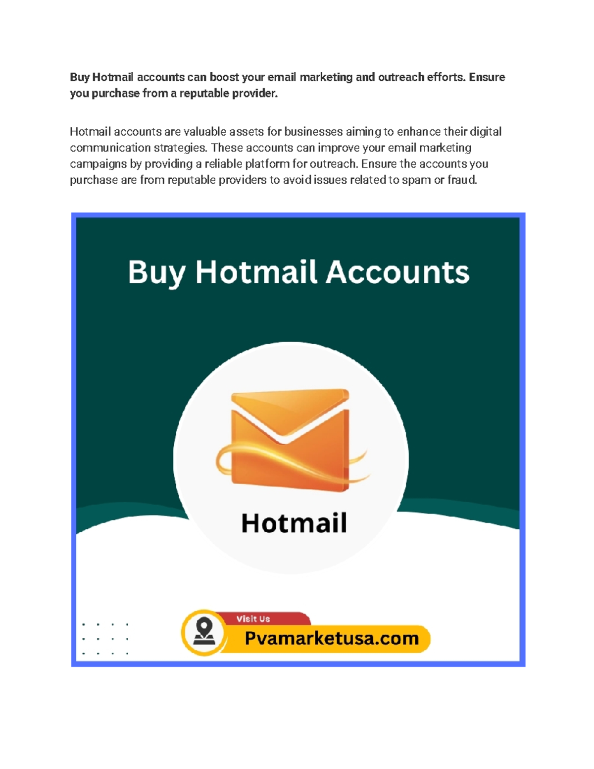 Buy Hotmail accounts - If you face any problem you can contact us. we are online 24/7 hours ...