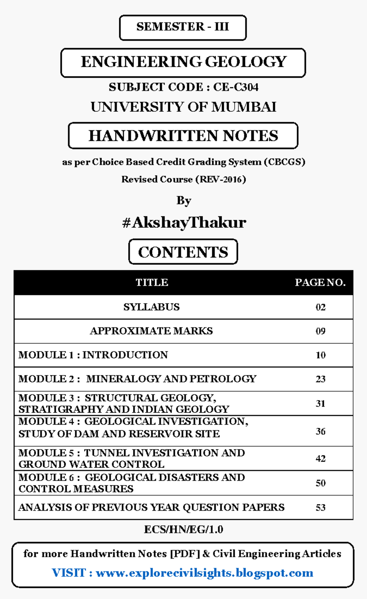 3.4 Engineering Geology -PDF- By Akshay Thakur-1 - Warning: TT: undefined function: 32 Warning ...
