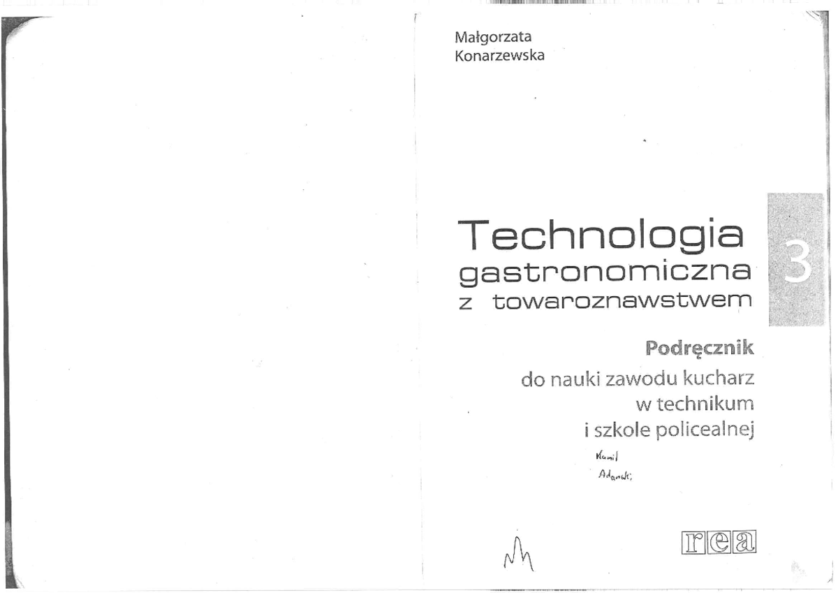 Małgorzata Konarzewska - Technologia gastronomiczna z towaroznawstwem ...