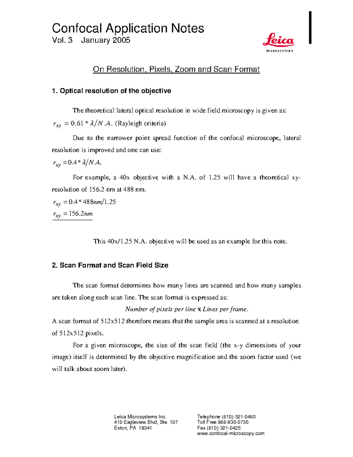 Zoom and Resolution - confocal microscope tutorial - Confocal ...