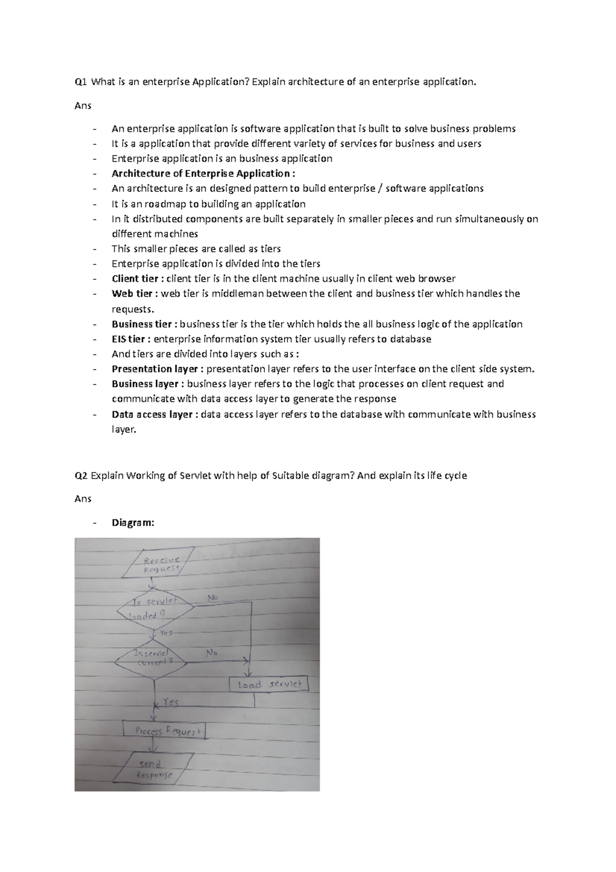 Enterprise java questions - Q1 What is an enterprise Application ...