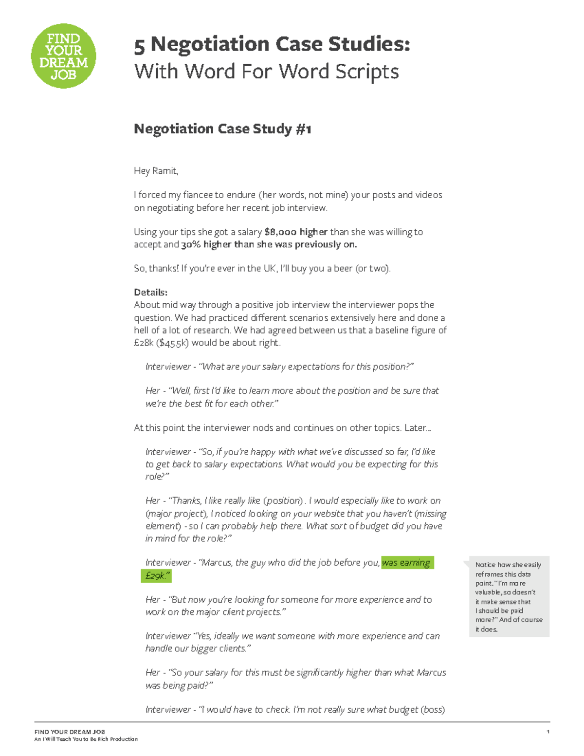 5 negotiation case studies - Mass Communication - Studocu