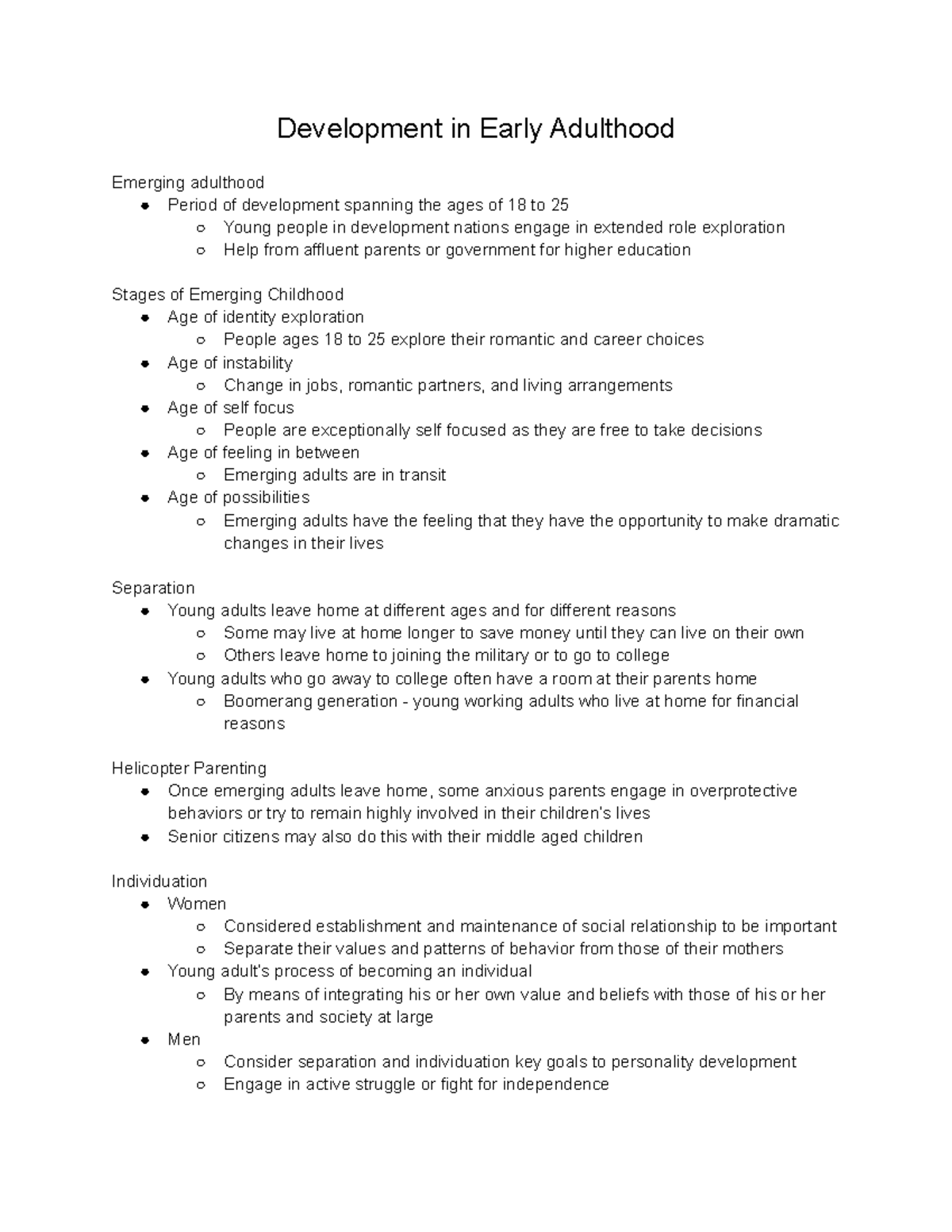 Chapters 13+14 - this chapter covers development in early adulthood ...