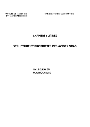Bioch 1an-polyholosides - cours de médecine générale - Studocu