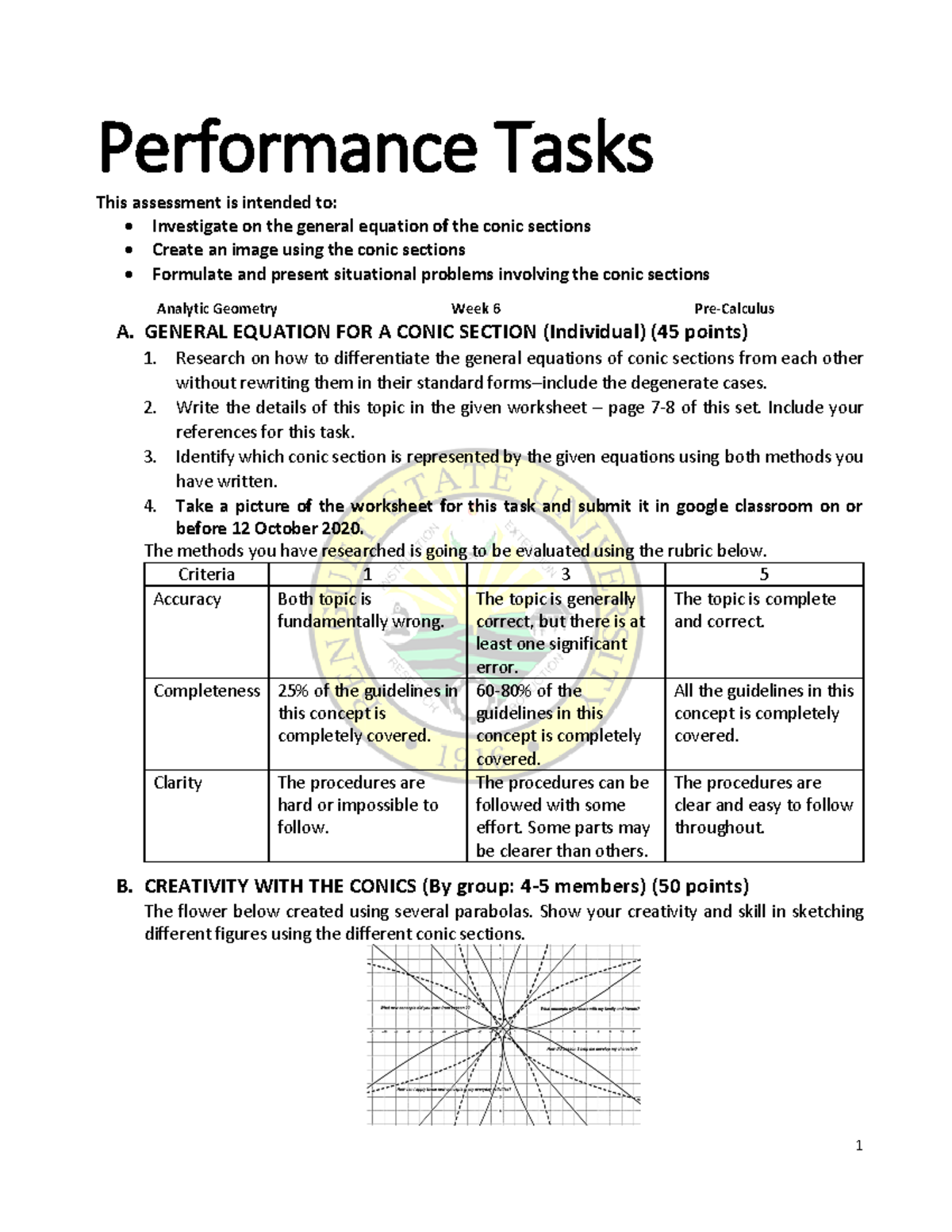 PRE-CAL-performance-task-pdf compress - Performance Tasks This assessment is intended to: - Studocu