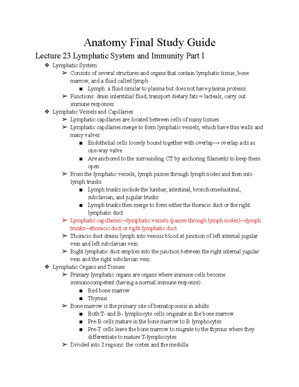 Anatomy Final Study Guide - Anatomy Final Study Guide Lecture 23 ...