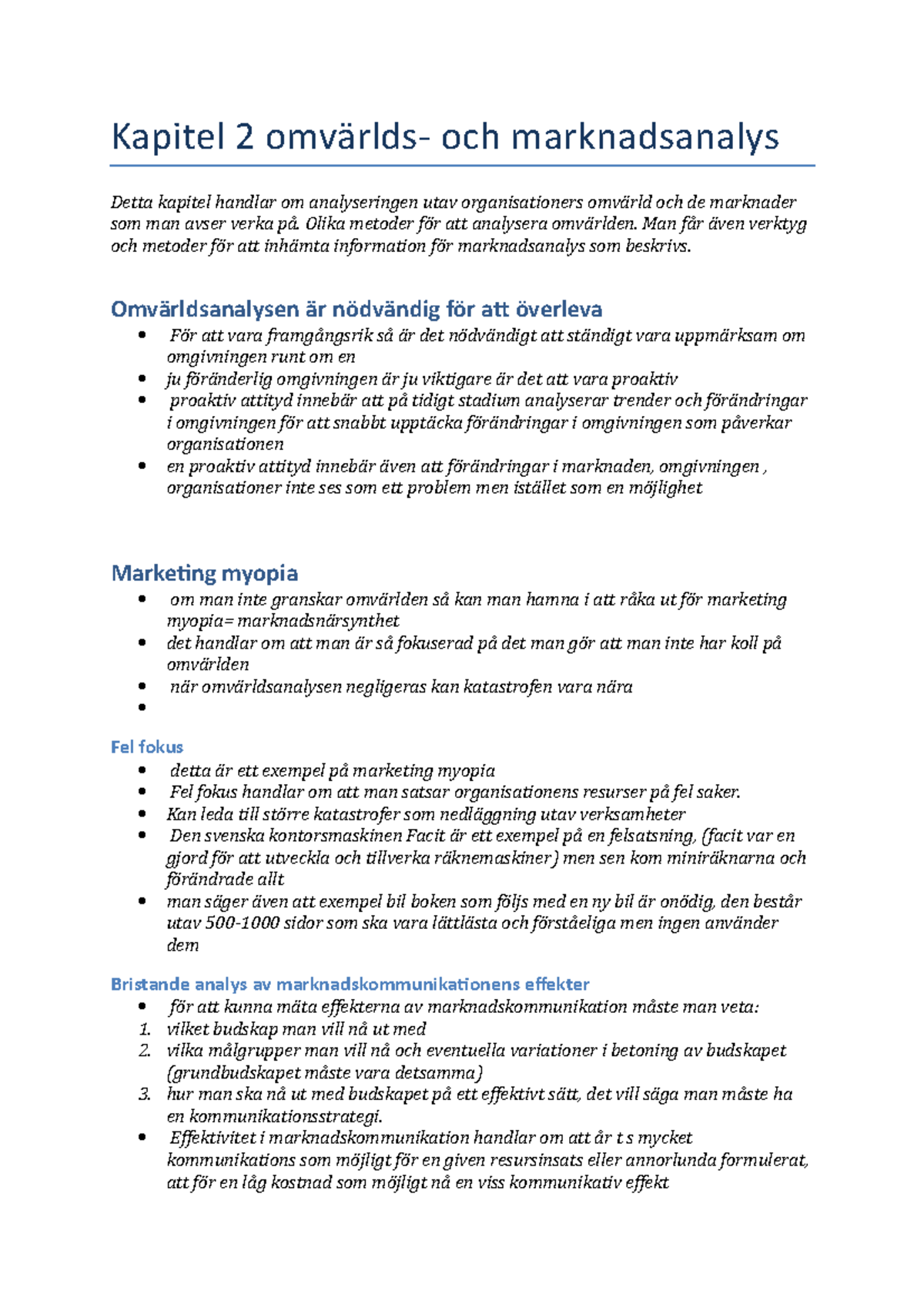Kapitel 2 omvärlds - föreläsningsanteckningar 2 - Kapitel 2 omvärlds ...