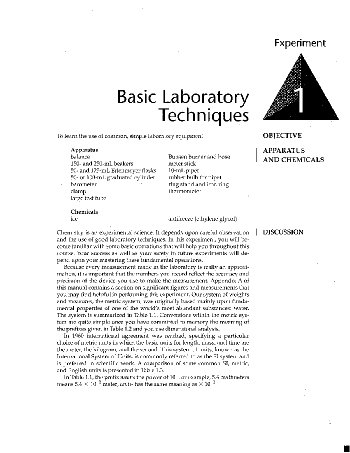 Basics intro lab - n/a - Experiment Basic Laboratory Techniques To ...