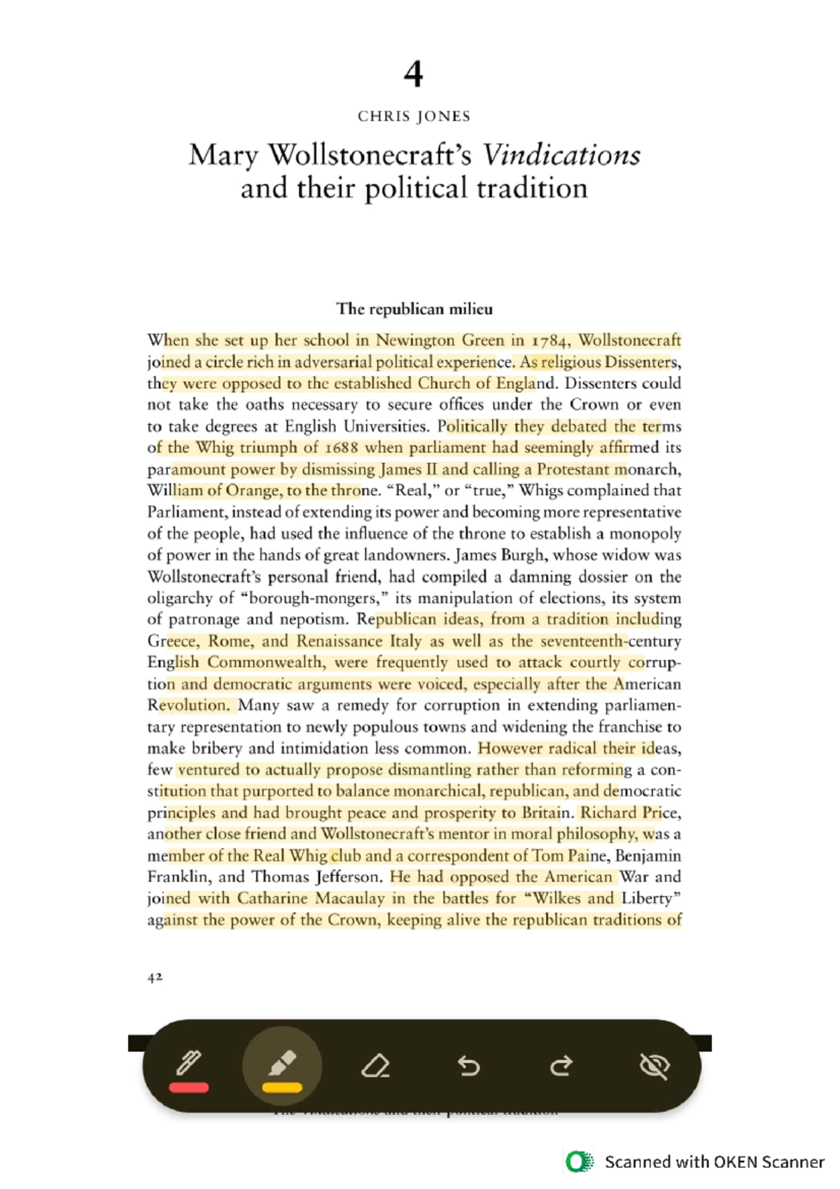 Wollstoncraft MPP reading - Political science - Studocu