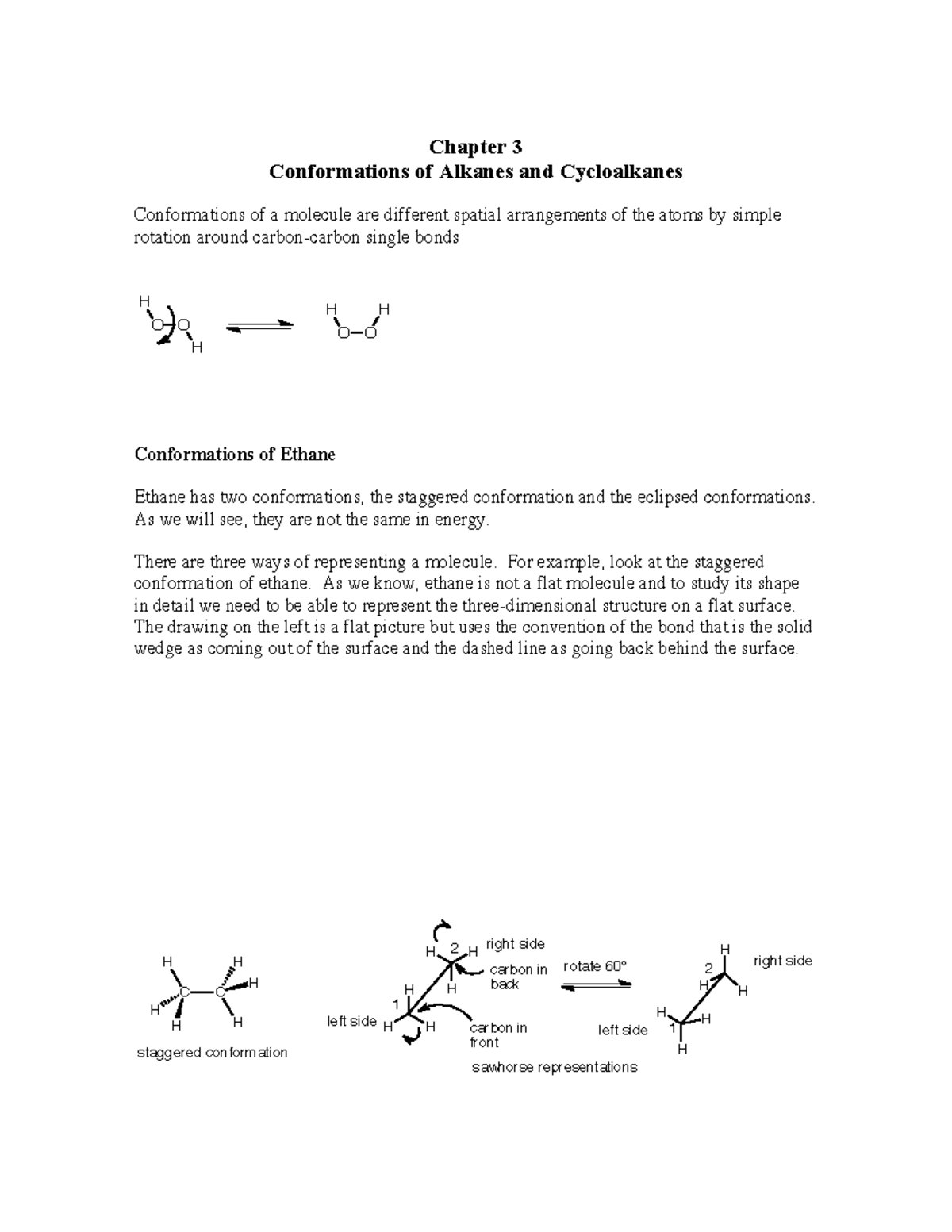 Chapter 3 Conformations of Alkanes and Cycloalkanes - Chapter 3 ...