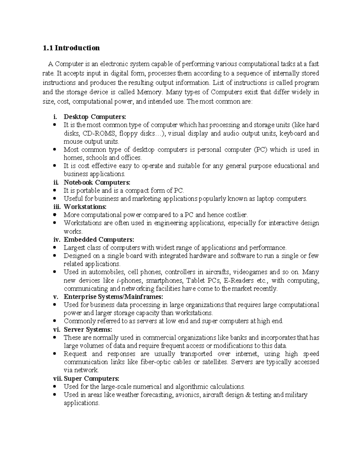 Computer Oranization module 1 - 1 Introduction A Computer is an ...
