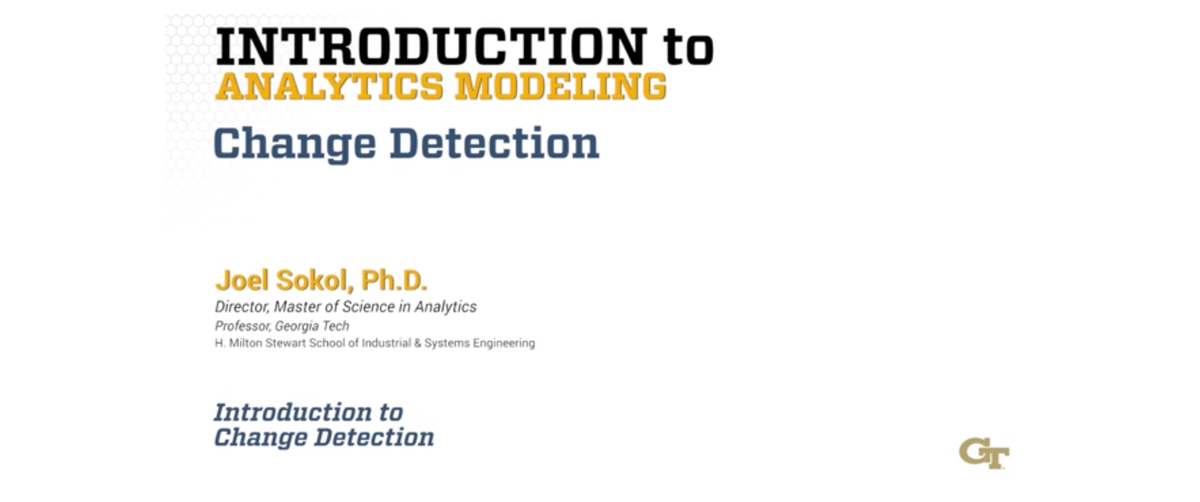 Module 6 L1 - lecture - INTRODUCTION to ANALYTICS MODELING Change ... Module 6 L1 - lecture - INTRODUCTION to ANALYTICS MODELING Change ...