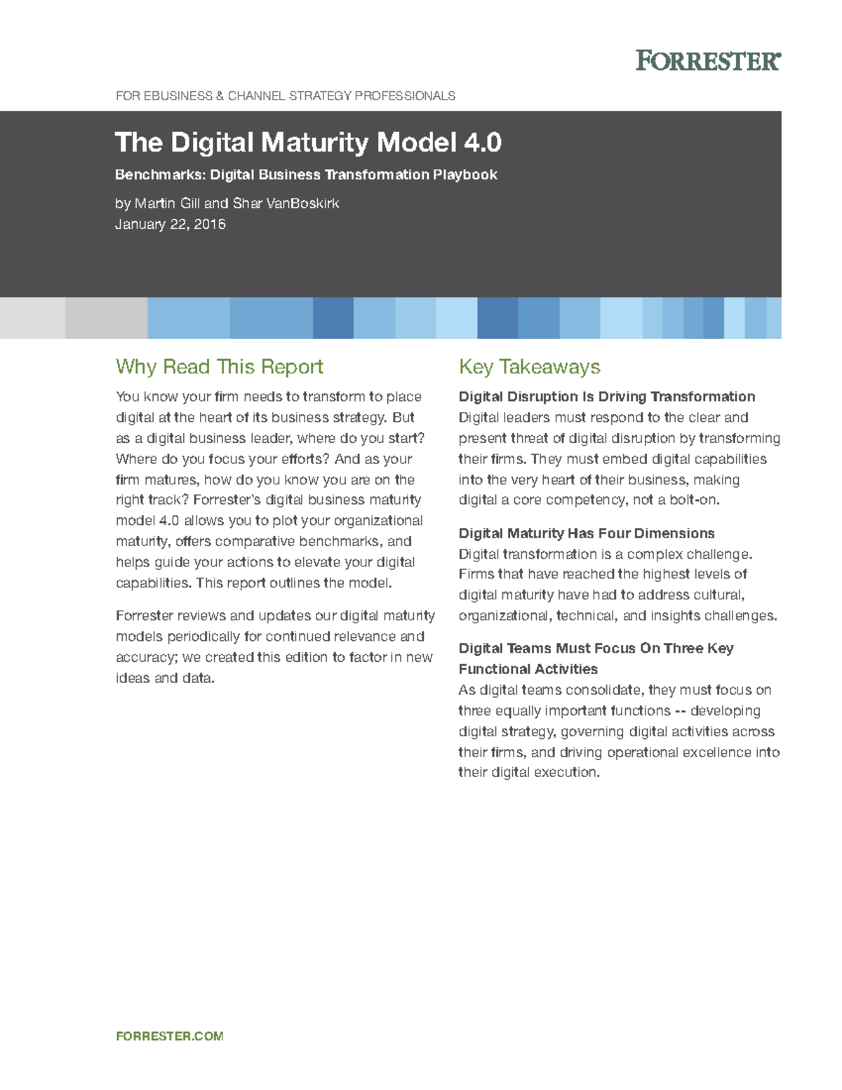 The digital maturity model 4 - The Digital Maturity Model 4. Benchmarks ...