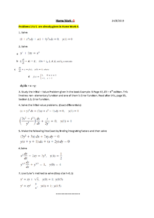 Advanced Engineering mathematics Homework 8 questions - ADVANCED ...