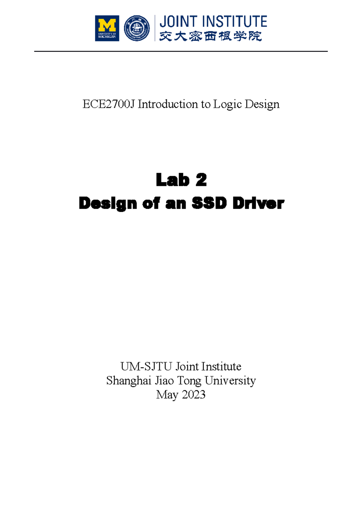 Lab2 - SSD Driver - Lab2 - Electromagnetics - Studocu