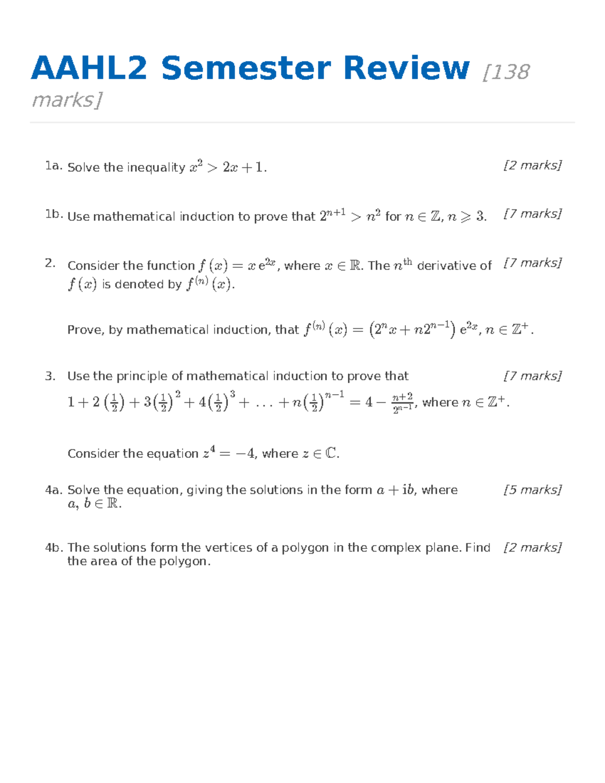 AAHL2 Semester Review - - Studocu