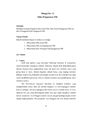 Modul Pengenalan Teknologi Informasi Bagian 11 Aplikasi dan Peranan ...