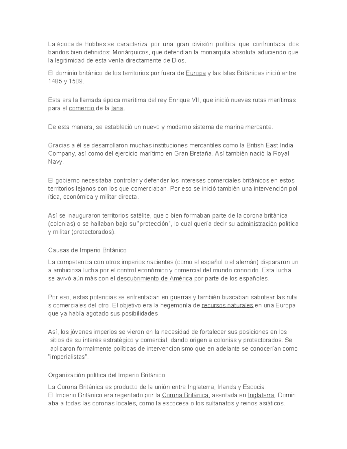 Contexto DE LA Historia EN EL Siglo XVII - La época de Hobbes se ...
