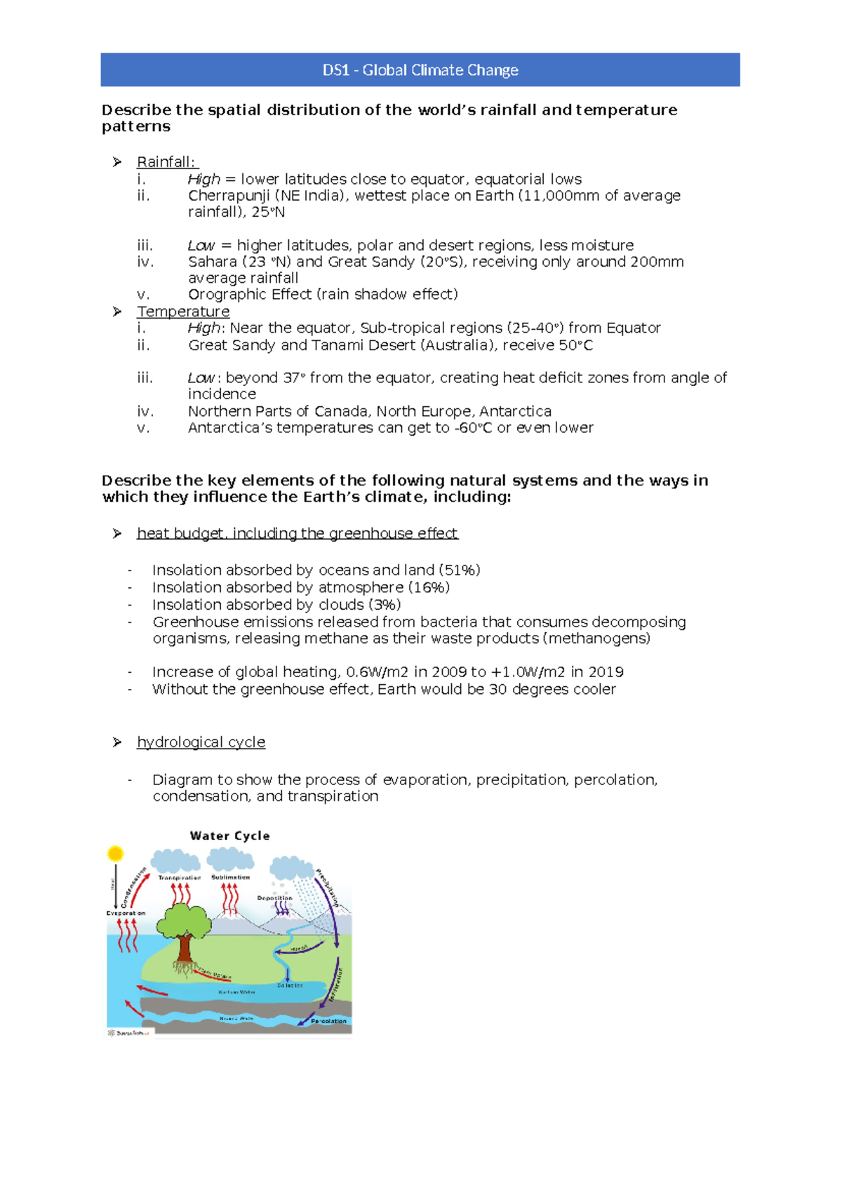 Evidences - DS1, Global Climate Change - Describe the spatial ...