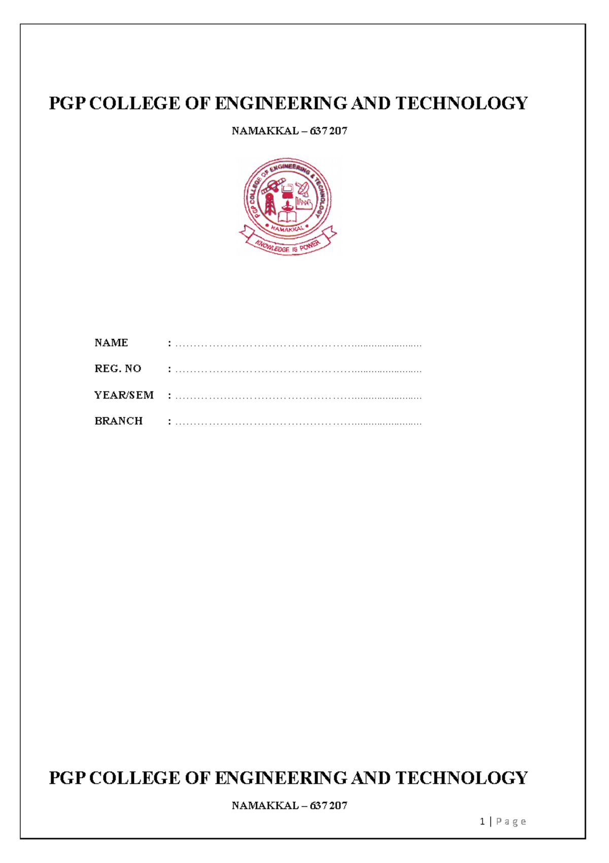 III CSE Professional communication LAB Record - PGP COLLEGE OF ...