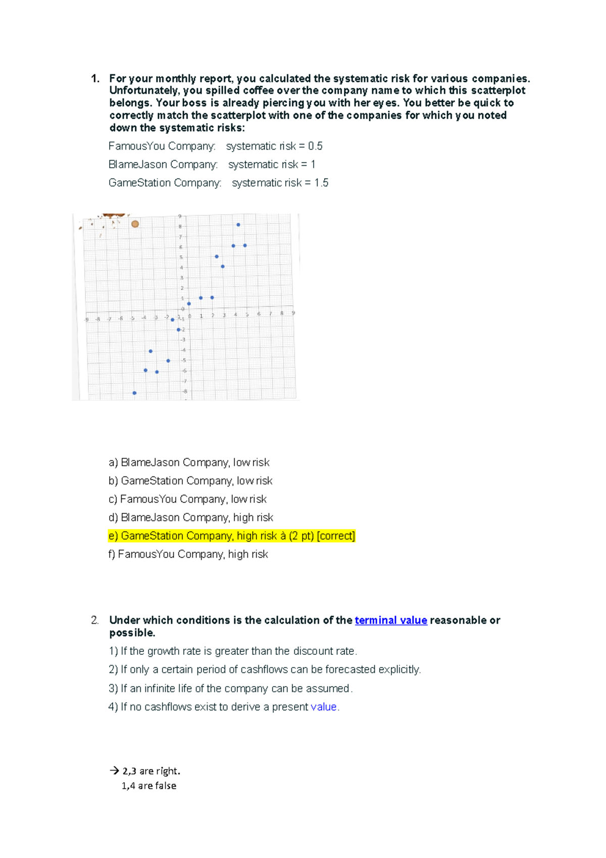 MC-Fragen - Carolin Bock - Venture Valuation - TU Darmstadt - StuDocu