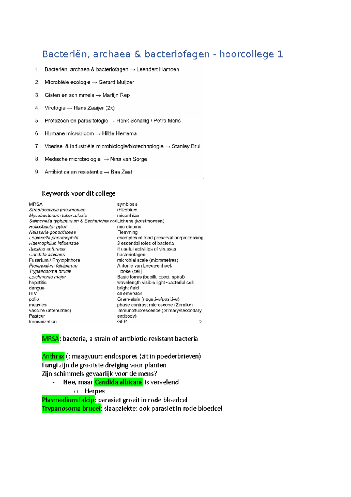 Microben 11-1 - Bacteriën, archaea & bacteriofagen - hoorcollege 1 ...