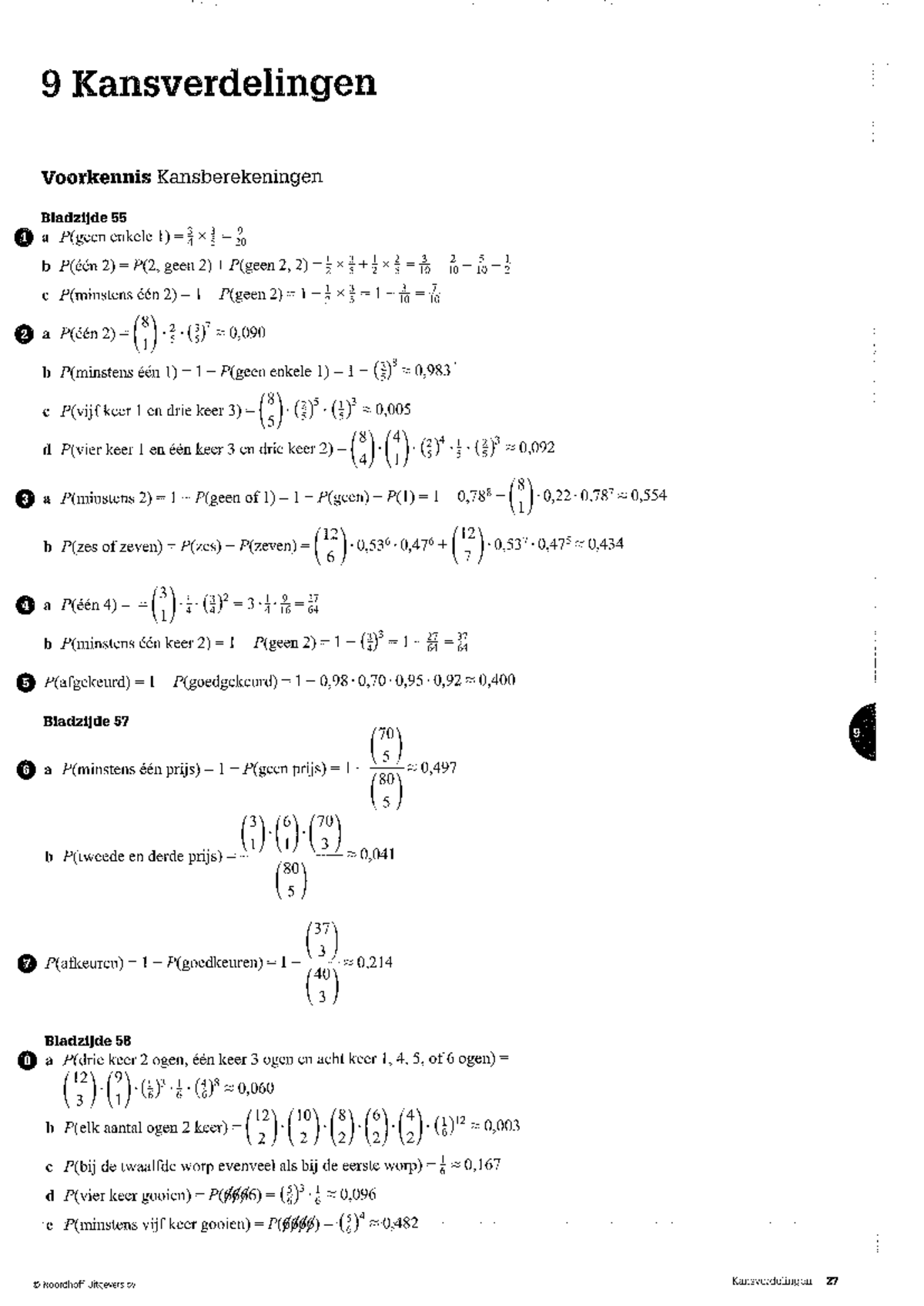 Getal & Ruimte deel 3 vwo A- Hoofdstuk 9 - Wiskunde A - Studeersnel
