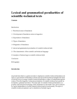 Unit 2.1 Grammatical and lexical Features of Scientific and Technical - MA Applied Linguistics ...