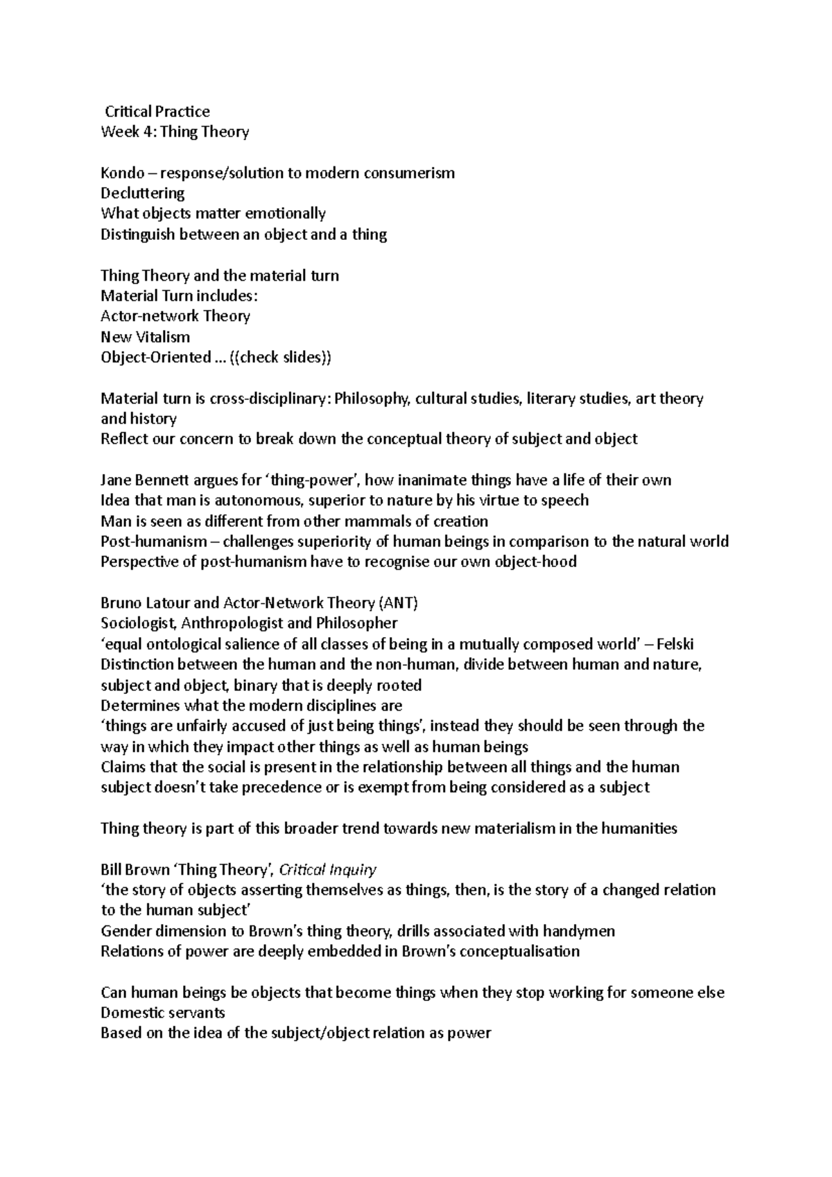 Critical Practice - Thing Theory - Critical Practice Week 4: Thing ...