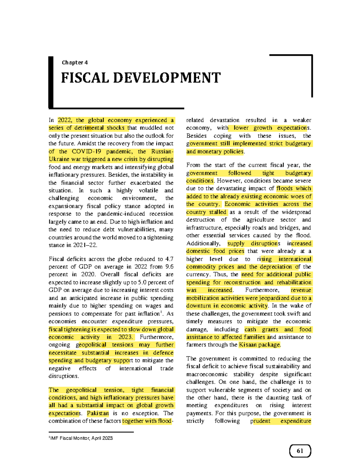 04 Fiscal Development - Economic articles for paper 2 CSS Economics ...