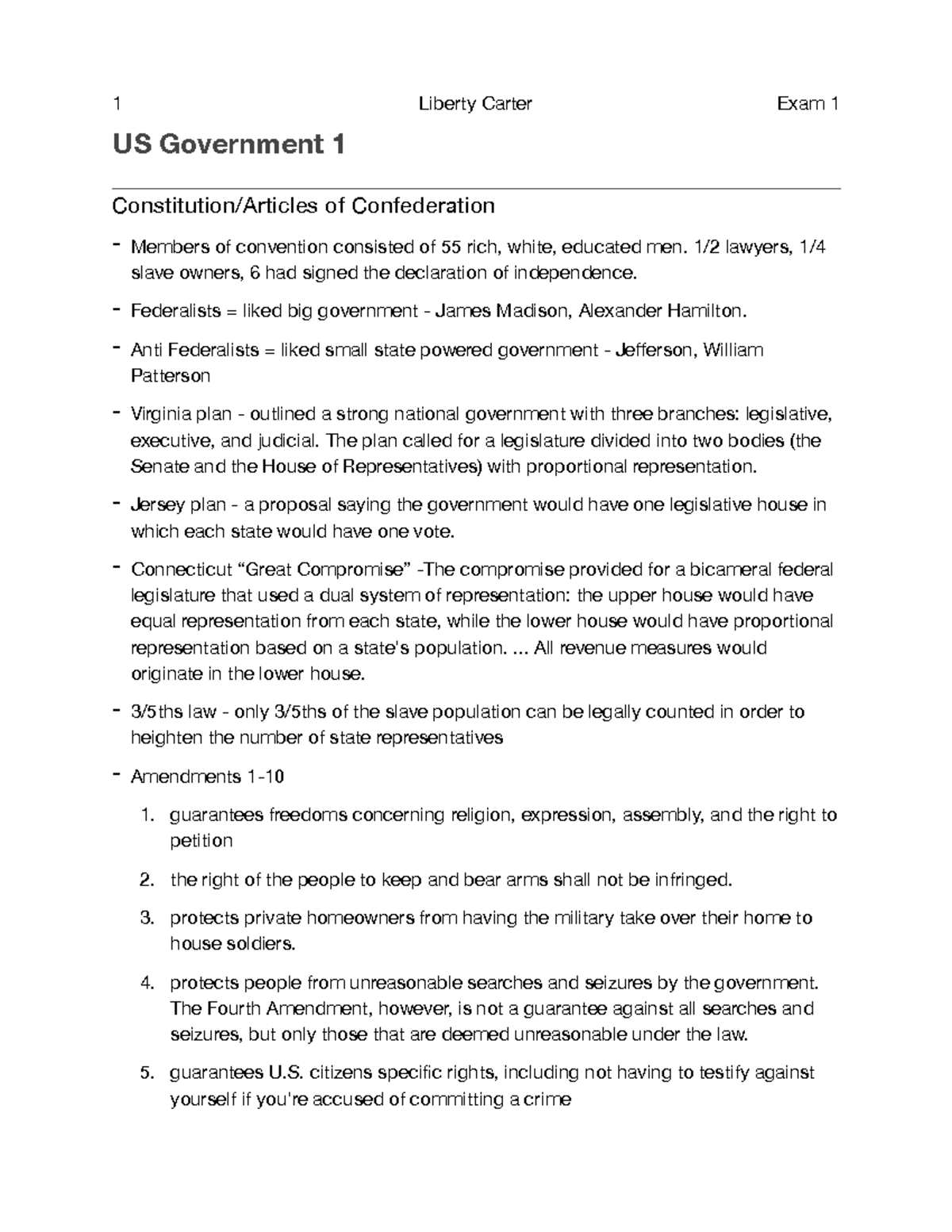 Us gov 1 notes pdf - worked really hard on this - US Government 1 ...