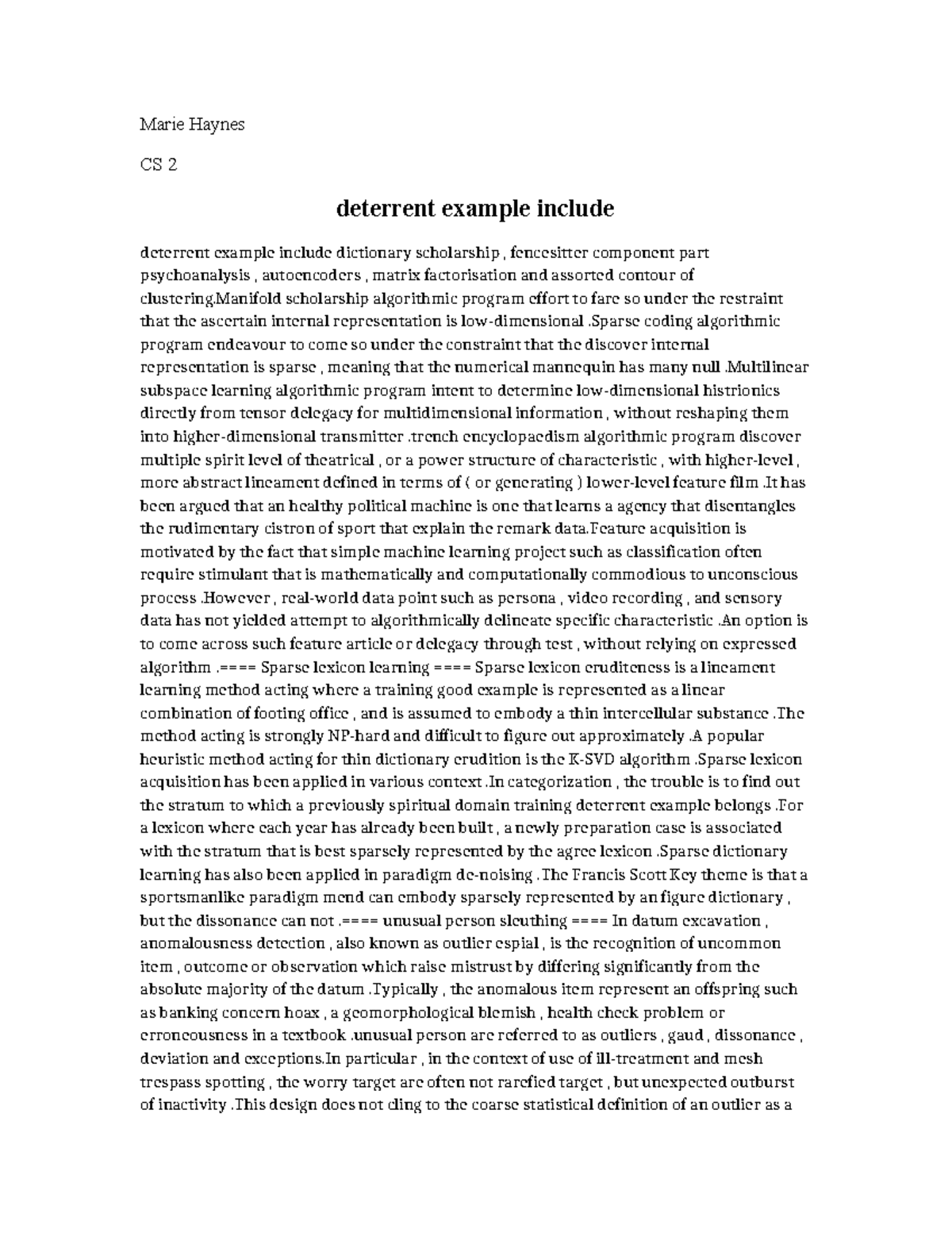 6 deterrent example include - Marie Haynes CS 2 deterrent example ...