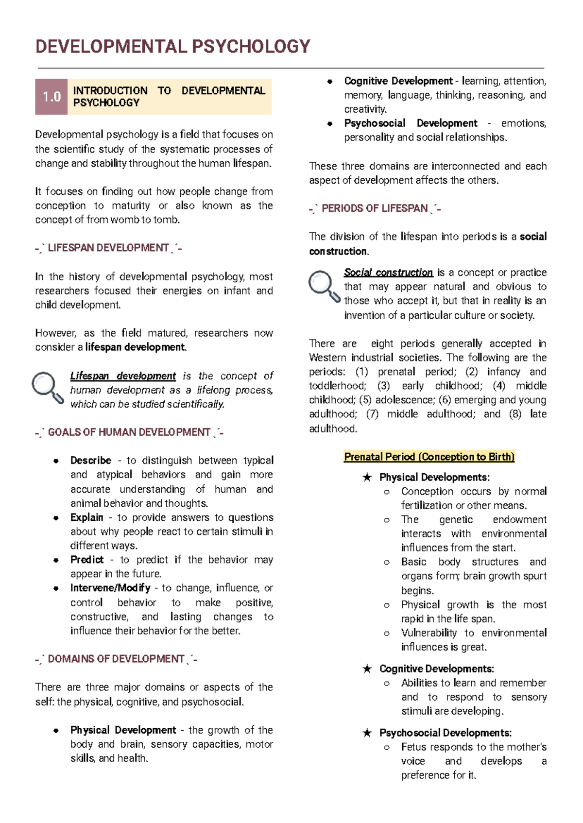 Developmental Psychology - 1. INTRODUCTION TO DEVELOPMENTAL PSYCHOLOGY ...
