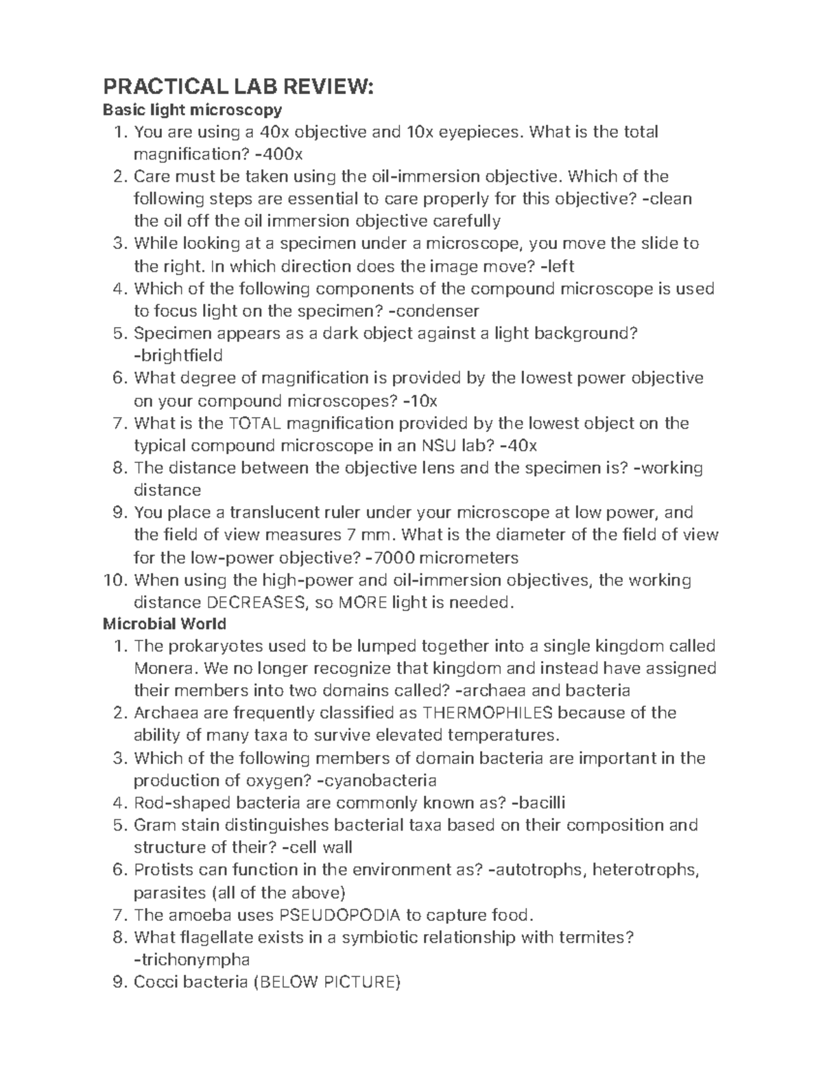 1-3 Practical LAB Review: - 1. 2. 3. 4. 5. 6. 7. 8. 9. 10. 1. 2. 3. 4 ...