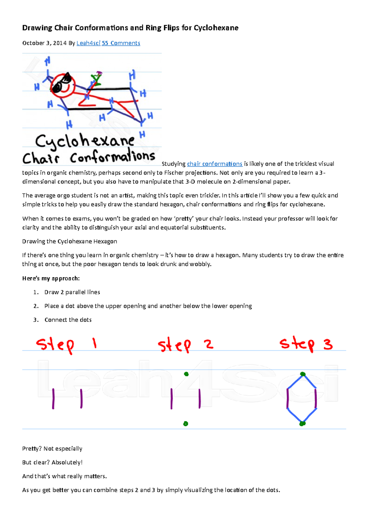 Drawing Chair Conformations and Ring Flips for Cyclohexane - Not only ...