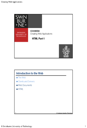 Lab09 instructions - Lab 09 – Databases, MySQL and PHP Aims: - The aim of this exercise is to ...