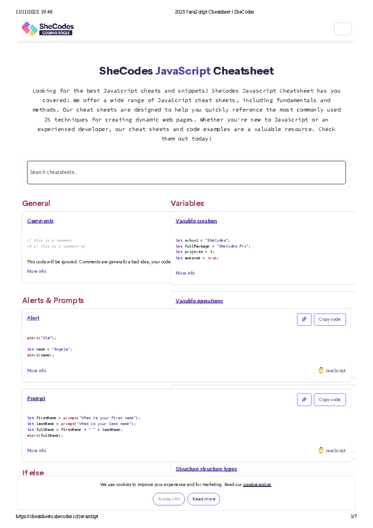 2023 Java Script Cheatsheet She Codes - SheCodes JavaScript Cheatsheet ... 2023 Java Script Cheatsheet She Codes - SheCodes JavaScript Cheatsheet ...