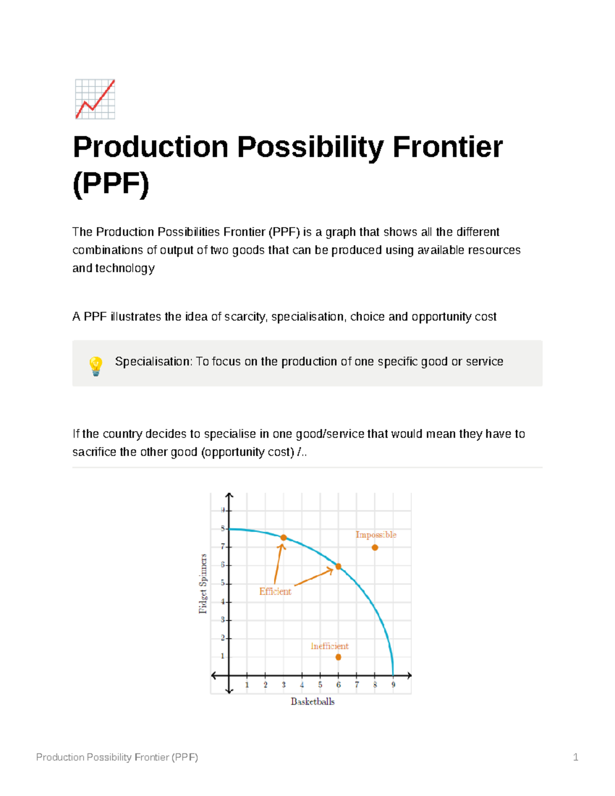 Production Possibility Frontier (PPF) - . Production Possibility Frontier (PPF) 2 Productive ...