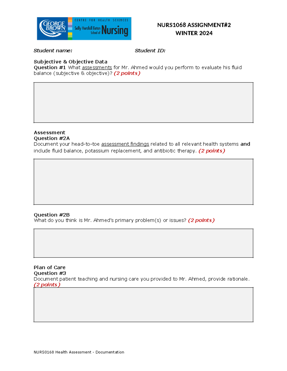NURS1068 Assign 2 v Sim Template student 1 - NURS1068 ASSIGNMENT ...