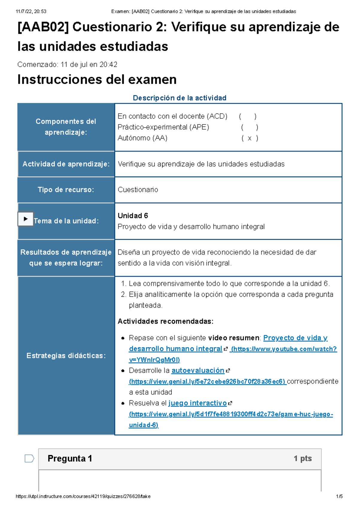 Examen [AAB02] Cuestionario 2 Verifique su aprendizaje de las unidades estudiadas - [AAB02 ...
