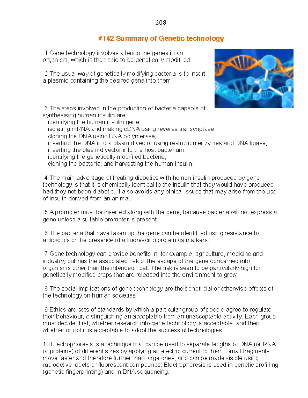 Genetic Technology-Topic-19-Summary and Questions-A2-Biology - #142 ...