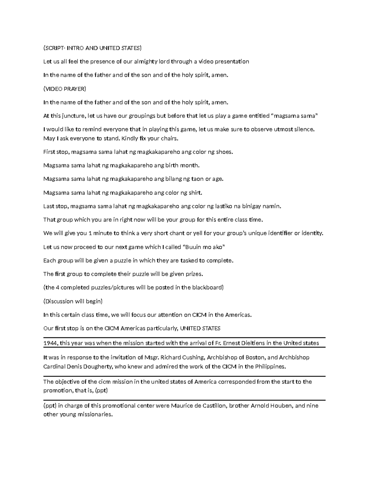 Script US AND Intro - Summary Social Literature - (SCRIPT- INTRO AND ...