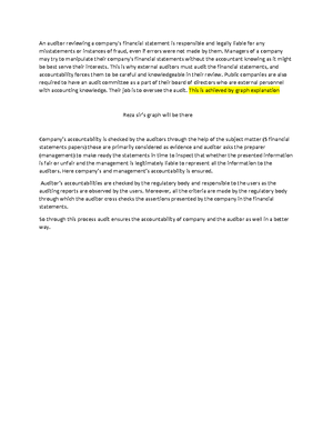 3.4 Auditor is a watchdog, not a bloodhound - Critically examine the ...